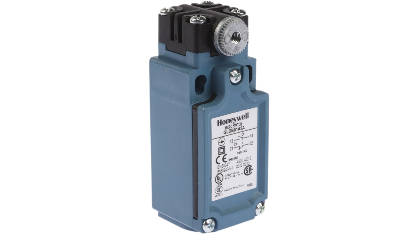 GLDB01A2A | Honeywell GLD Series Adjustable Roller Lever Limit Switch, NO/NC, IP66, SPDT 1NO/1NC ...