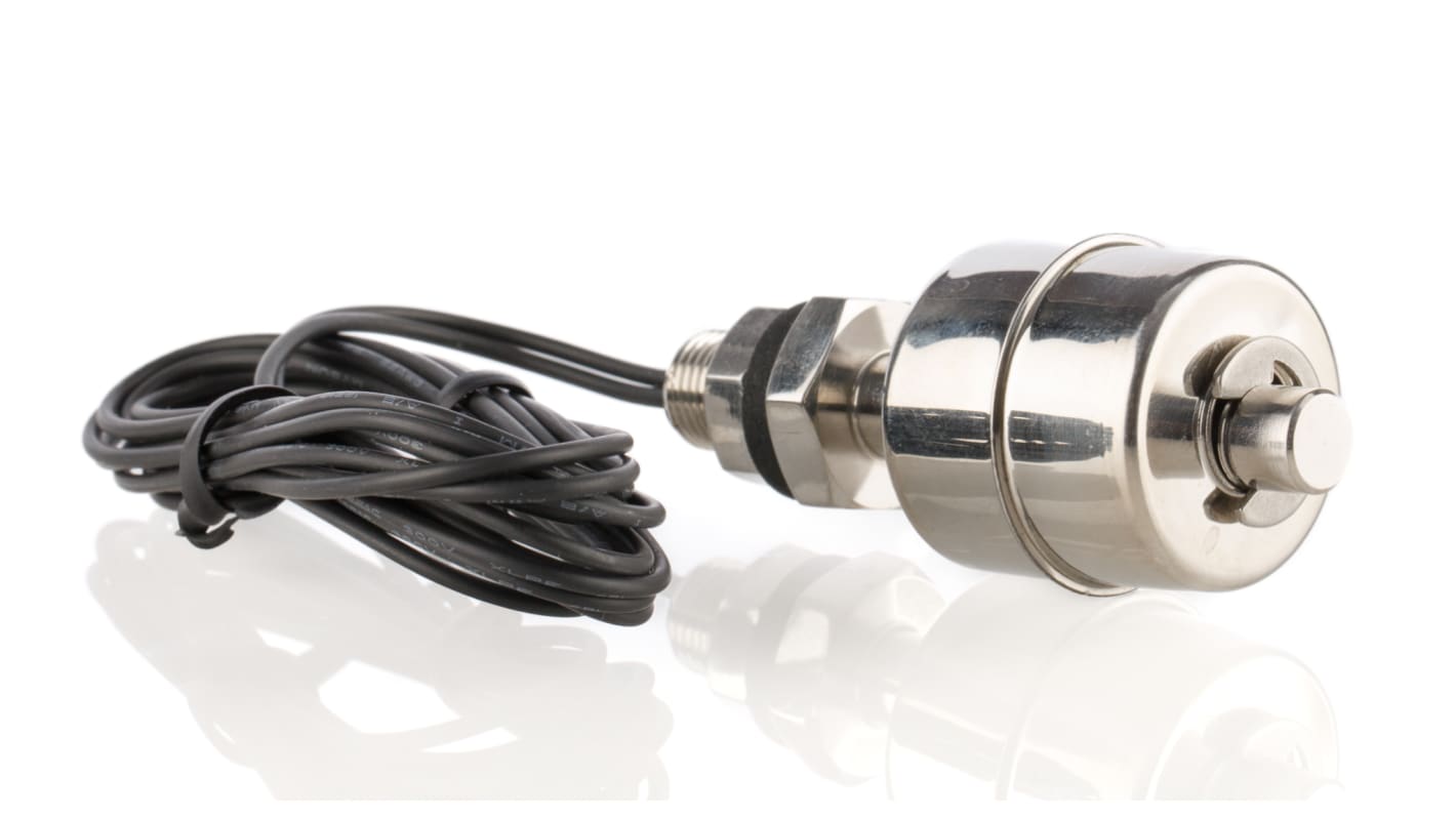 RS PRO Vertical Stainless Steel Float Switch, Float, 300mm Cable ...
