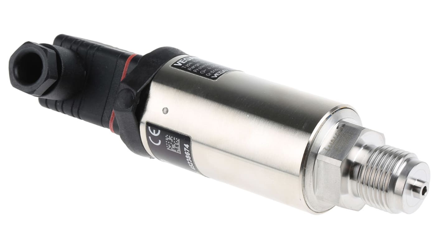 14X1HA1GV1 | Vega Vegabar 14 Series Pressure Sensor, 0bar Min, 25bar Max, Relative Reading | RS