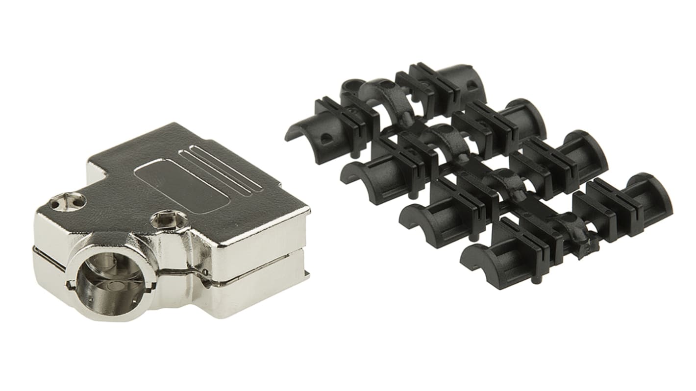 D45PK15-K | MH Connectors MHD45PK Series ABS Angled D Sub Backshell, 15 ...