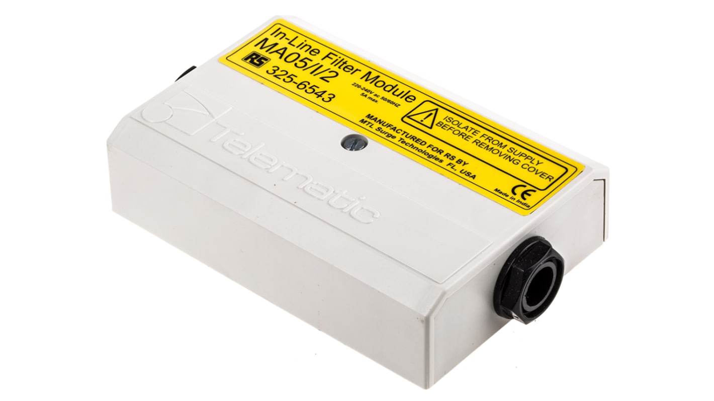 RS PRO 5A 240 V ac 50/60Hz, Wall Mount RFI Filter, Screw, Single Phase | RS