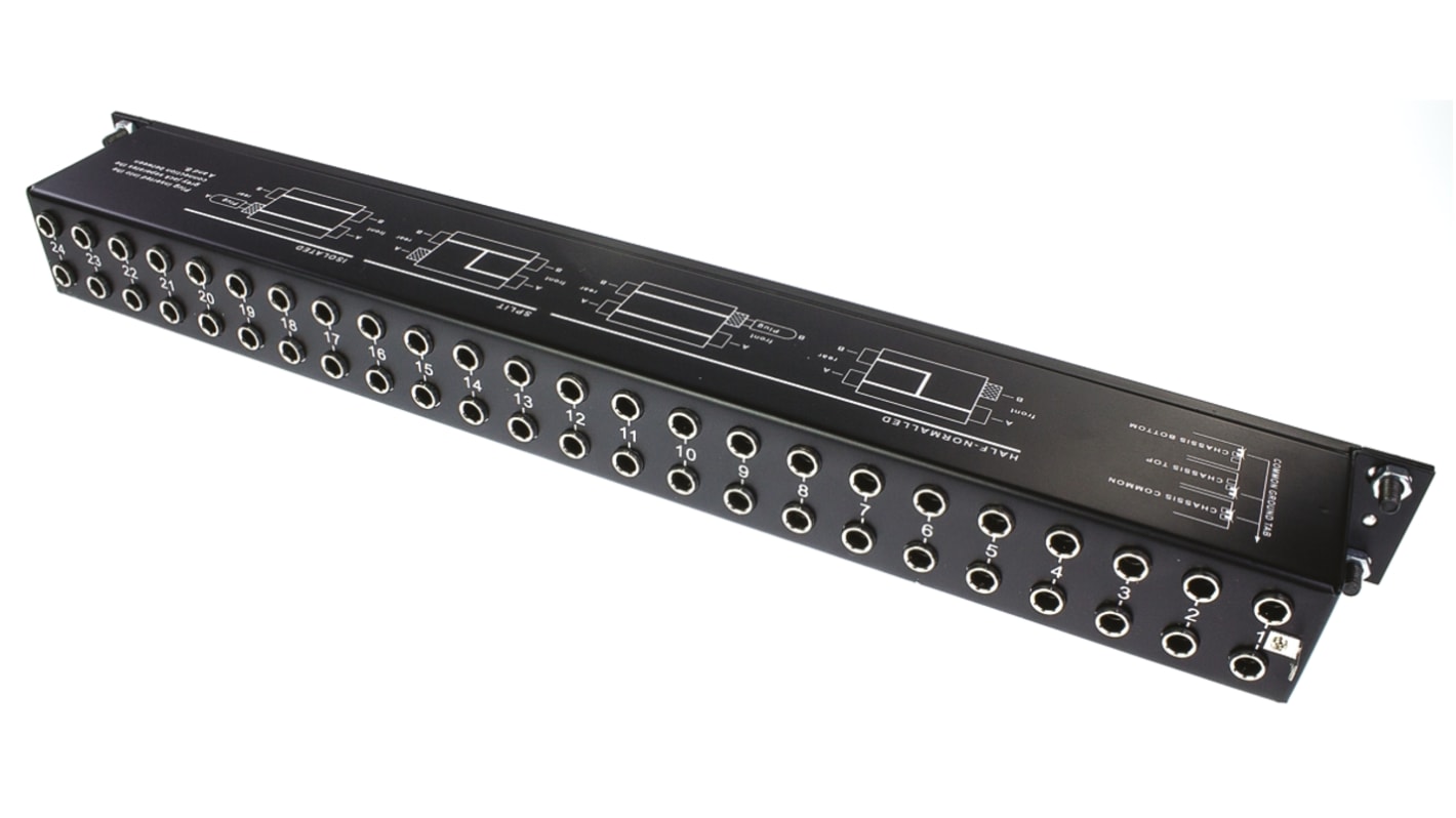 NYS-SPP-L1 | Jack Socket 48 Port Patch Panel, 1U Rack Height | RS