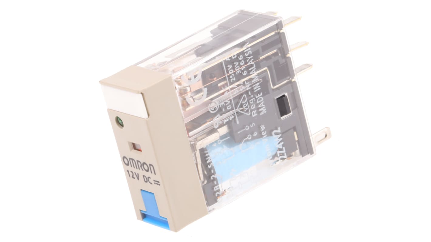 G2R-2-SNI DC12(S) | Omron PCB Mount Power Relay, 12V dc Coil, 5A Switching Current, DPDT | RS