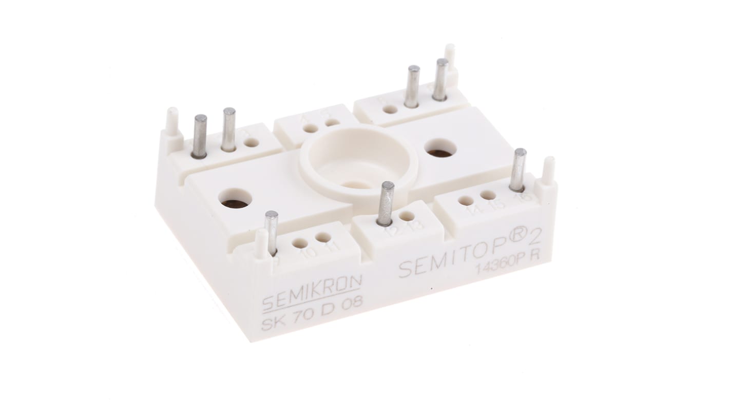 SK 70 D 08 | Semikron Bridge Rectifier Module, 70A, 800V, 3-phase, 7 ...