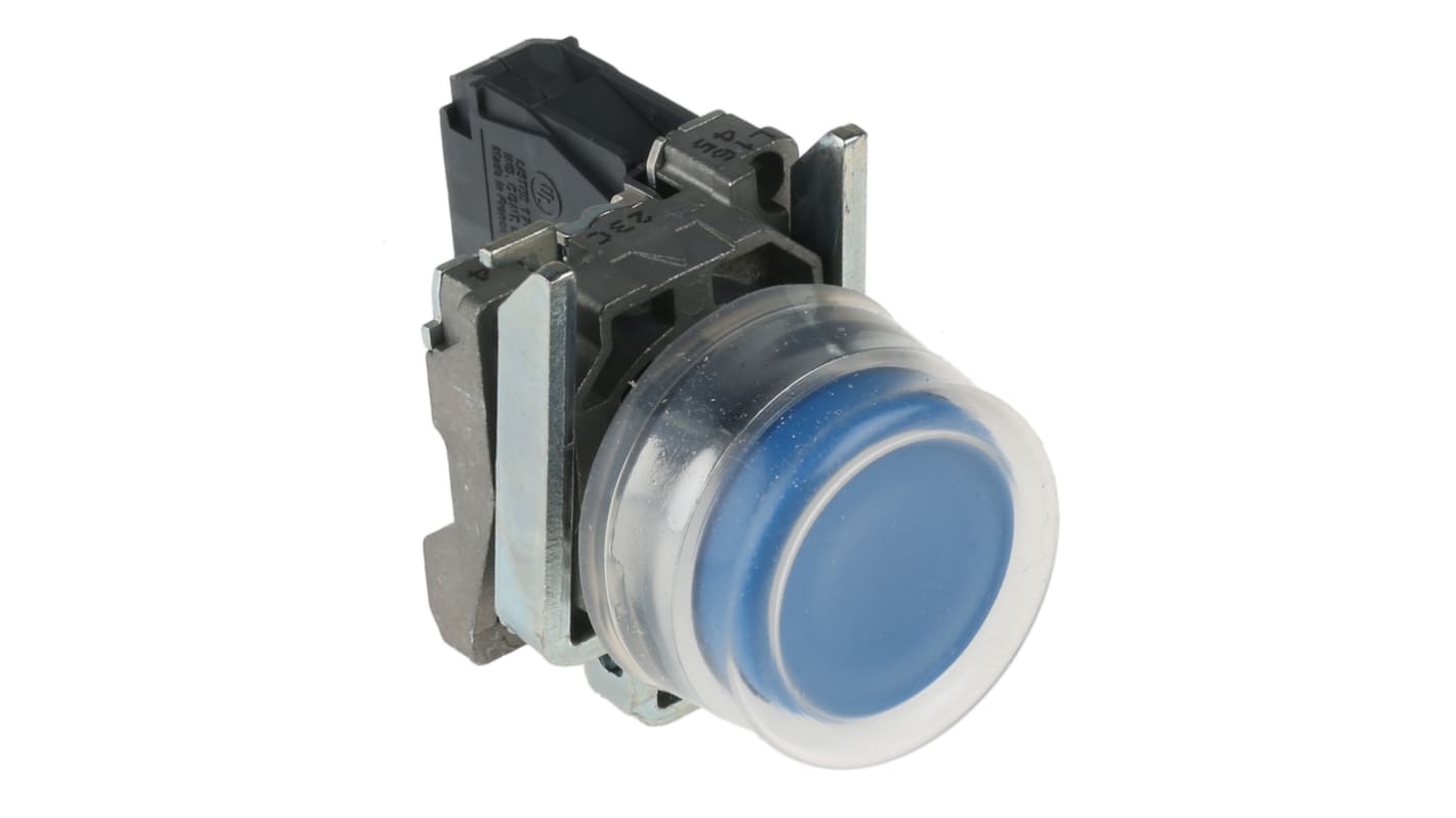 XB4BP61 | Schneider Electric Harmony XB4 Series Push Button, Panel Mount, 22mm Cutout, SPST ...