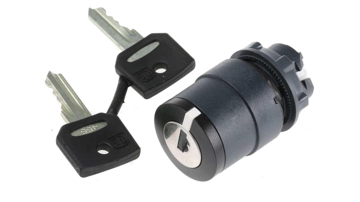 ZB5AG4 | Schneider Electric Harmony XB5 2-position Key Switch Head, Latching, 22mm Cutout | RS