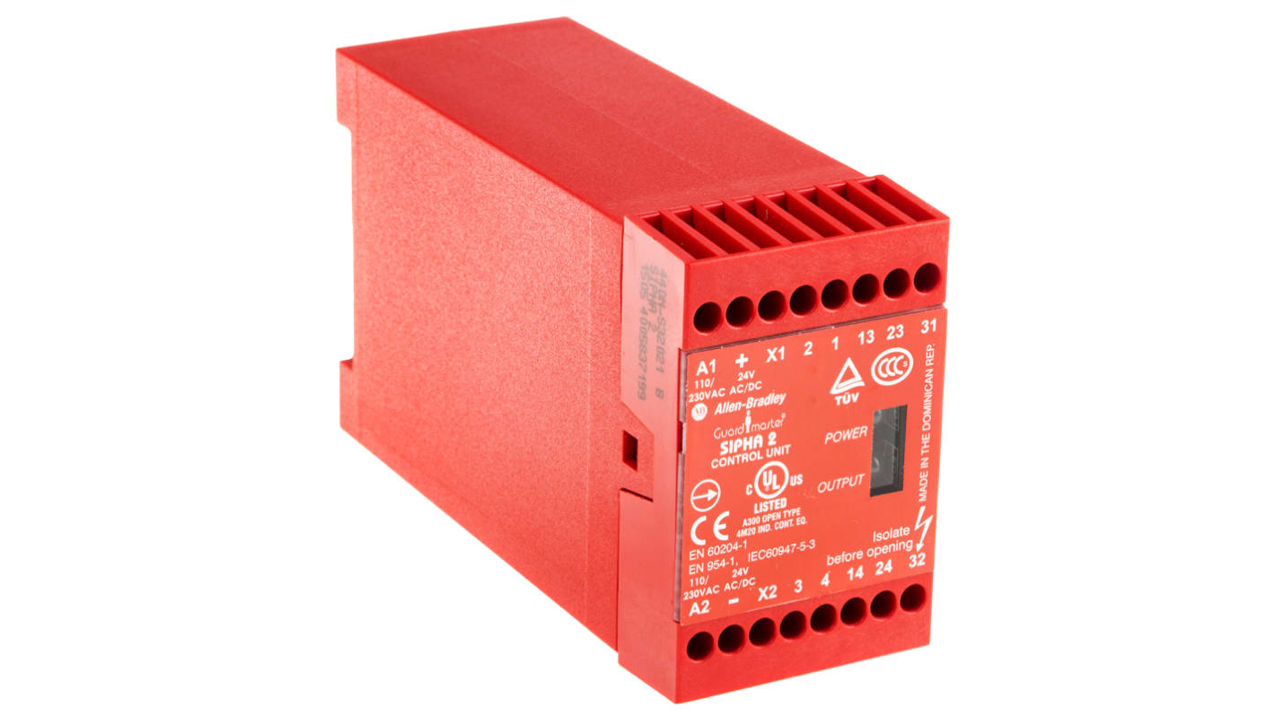 440N-S32021 | Allen Bradley Guardmaster Safety Relay, 24V ac, 2 Safety ...