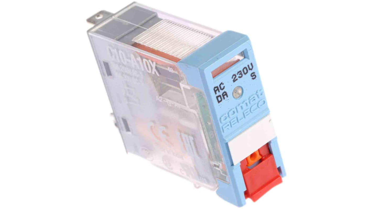 C10-A10X / AC 230 V | Releco PCB Mount Power Relay, 230V ac Coil, 10A Switching Current, SPDT | RS