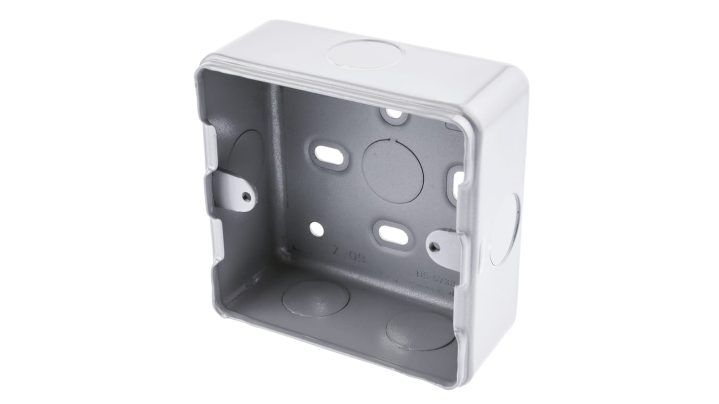 K8891 ALM | MK Electric Metalclad Silver Aluminium Back Box, BS, IP20 ...