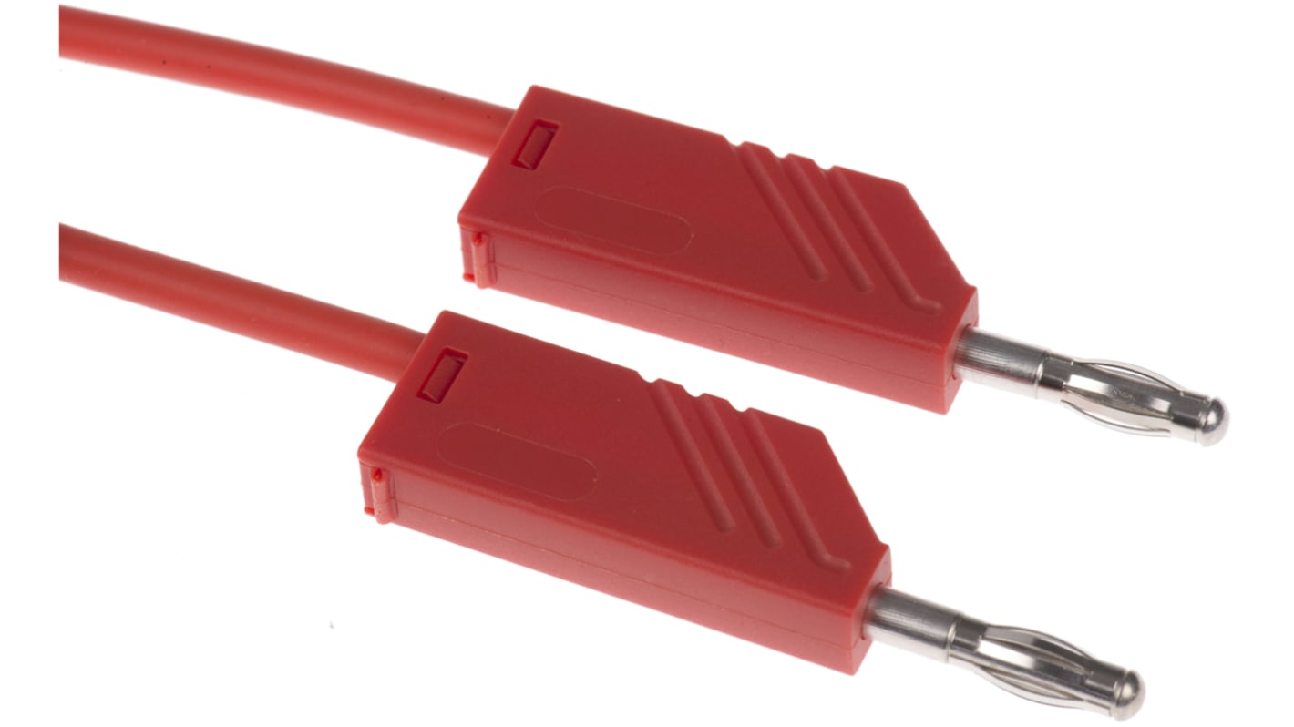 934094101 | Hirschmann Test & Measurement, 16A, 60V dc, Red, 2m Lead ...