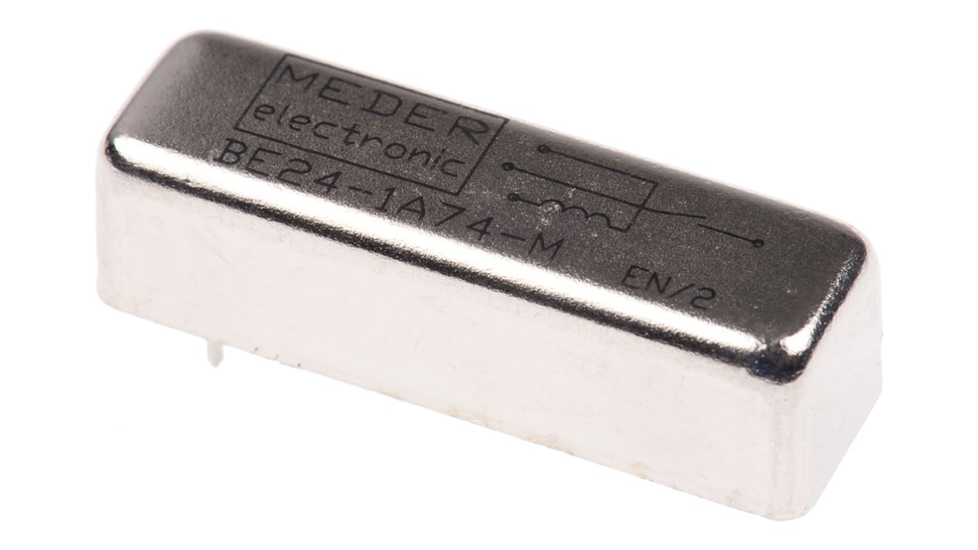 BE24-1A74-M | Meder PCB Mount Reed Relay, 24V dc Coil, SPST, 200V dc ...