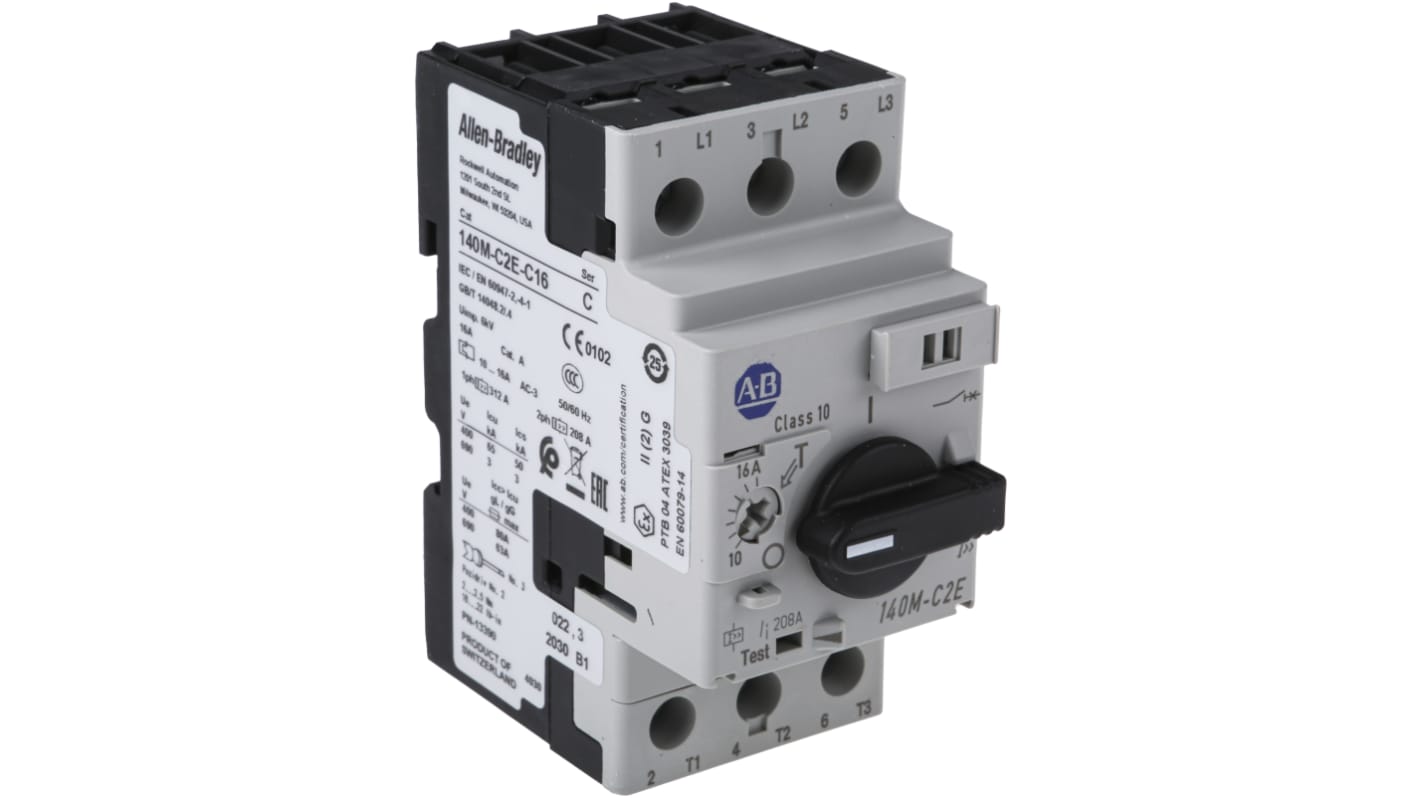 140M-C2E-C16 | Allen Bradley 10 → 16 A 140M Motor Protection Circuit ...