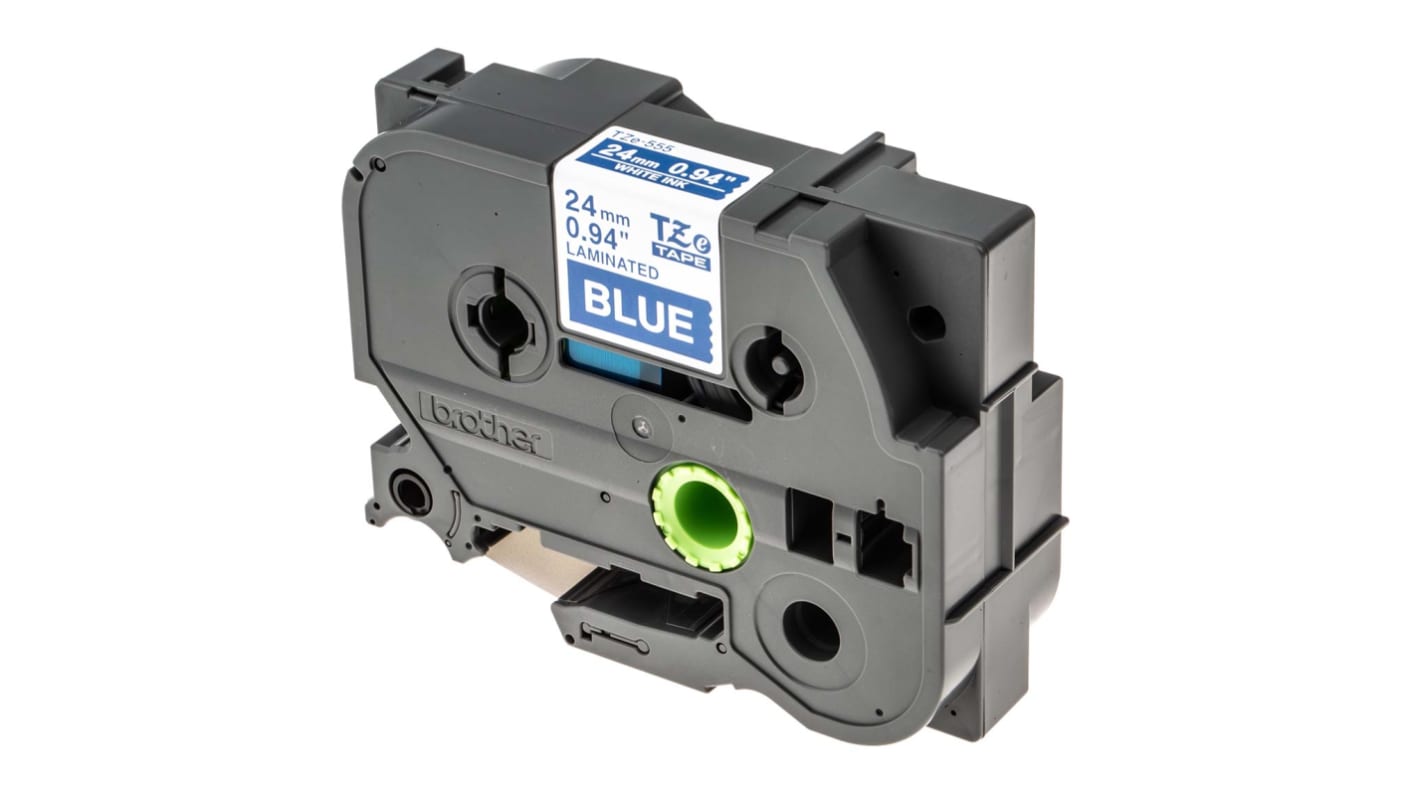 TZE-555 | Brother White on Blue Label Printer Tape, 8 m Length, 24 mm ...