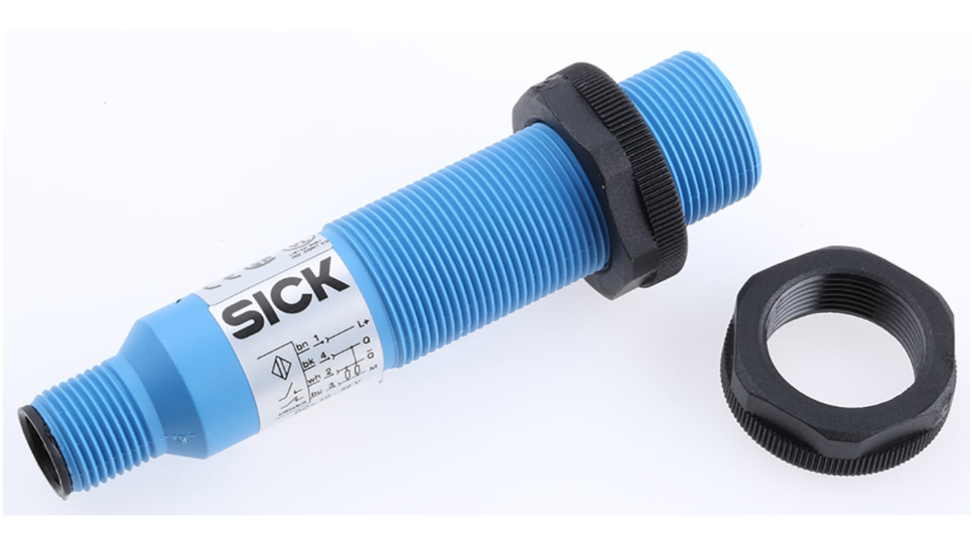 CM18-08BPP-KC1 | Sick Barrel-Style Proximity Sensor, M18 x 1, 8 mm Detection, PNP Output, 10 → ...