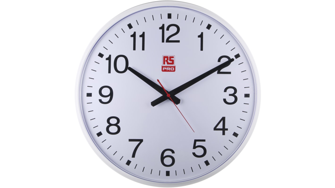 RS PRO White Wall Clock, 435mm | RS