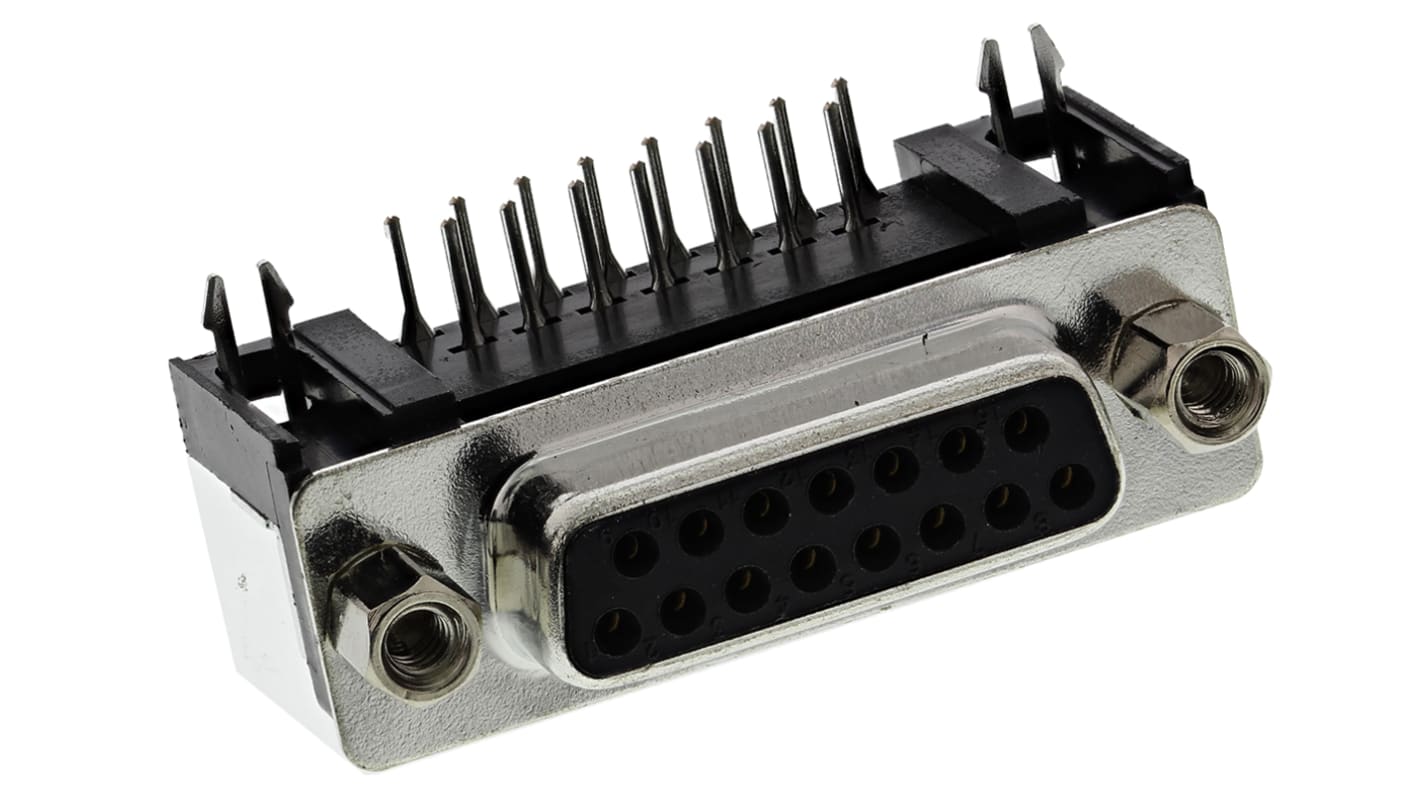 119998-3056 | ITT Cannon ZD 15 Way Right Angle Through Hole D-sub ...