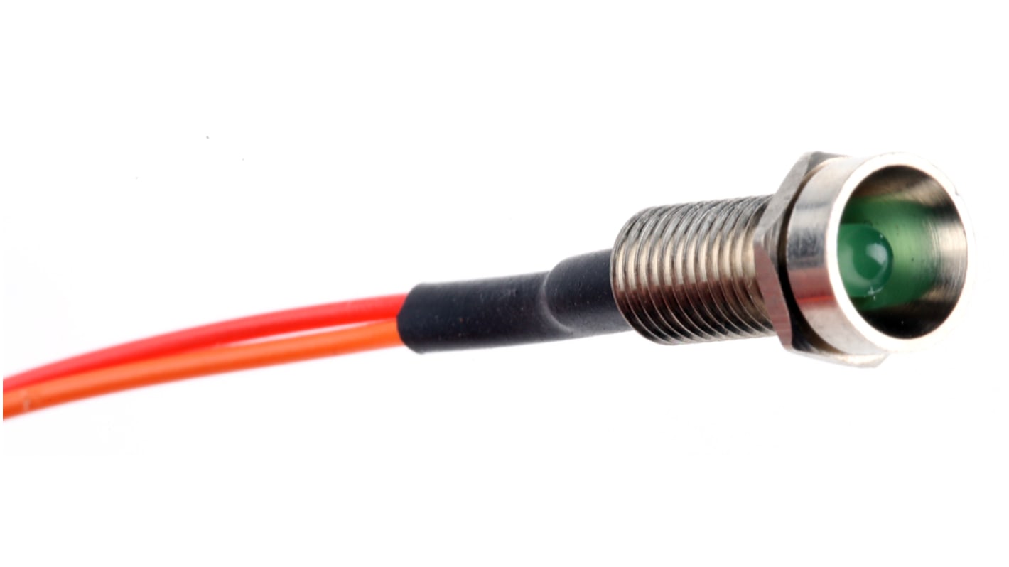 LMR6/24DC/3 GREEN | Tranilamp Green Indicator, 24V dc, 6.4mm Mounting ...