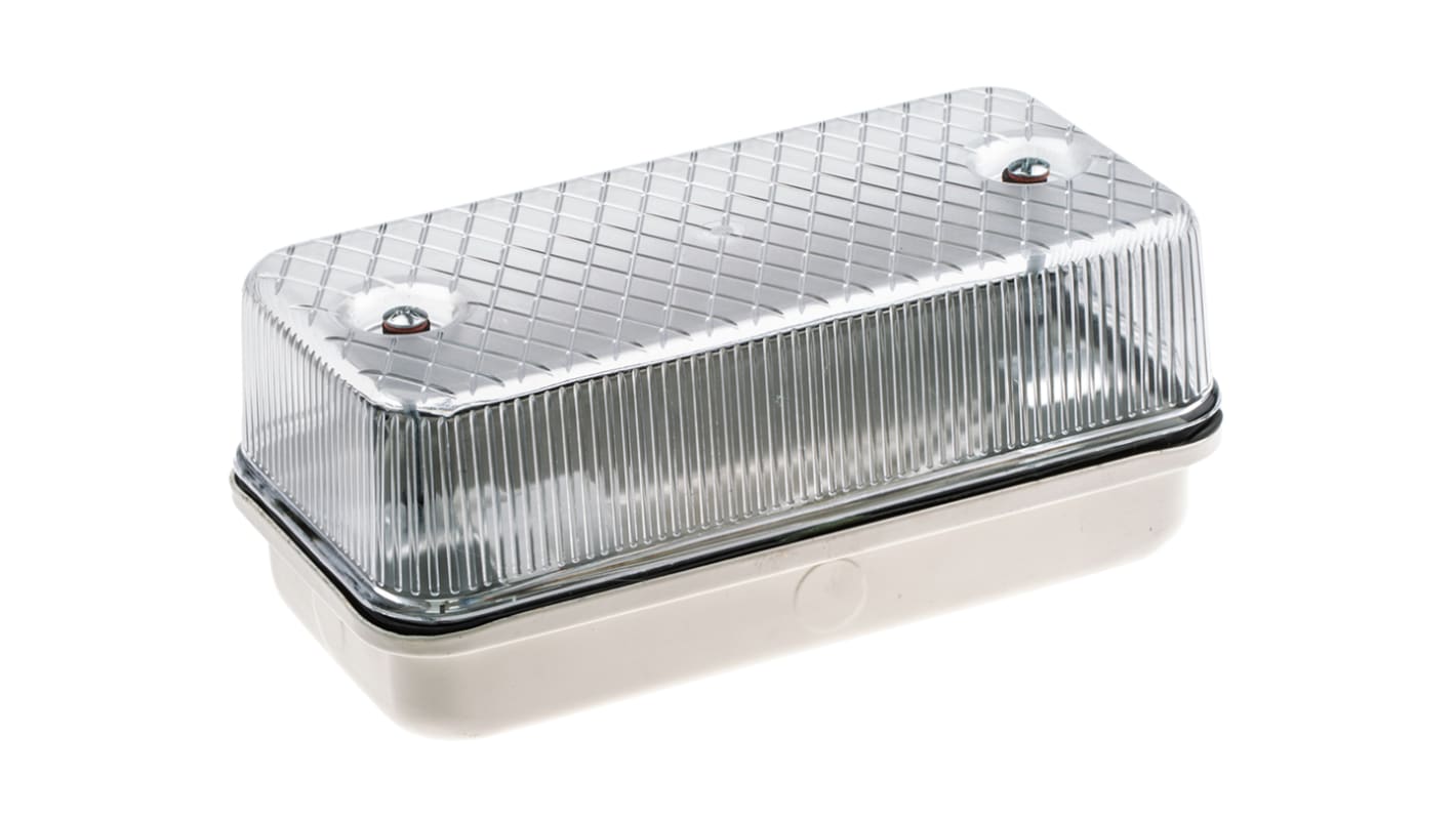 RS PRO Rectangular GLS Bulkhead Light, 100 W, 230 V ac, IP64 | RS