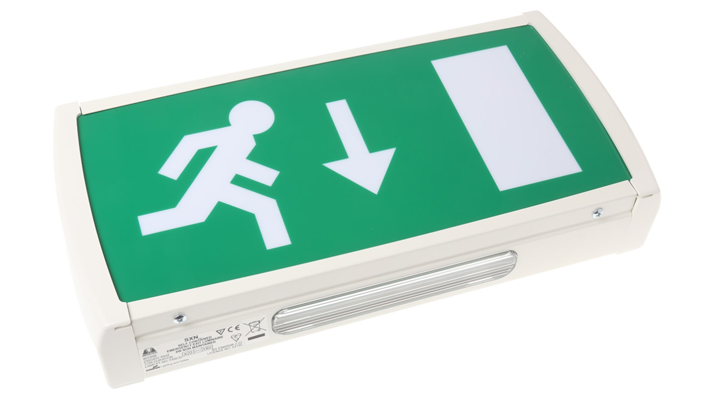 SXN/PEXD | Menvier T5 Fluorescent Emergency Exit Sign, 3h Non ...