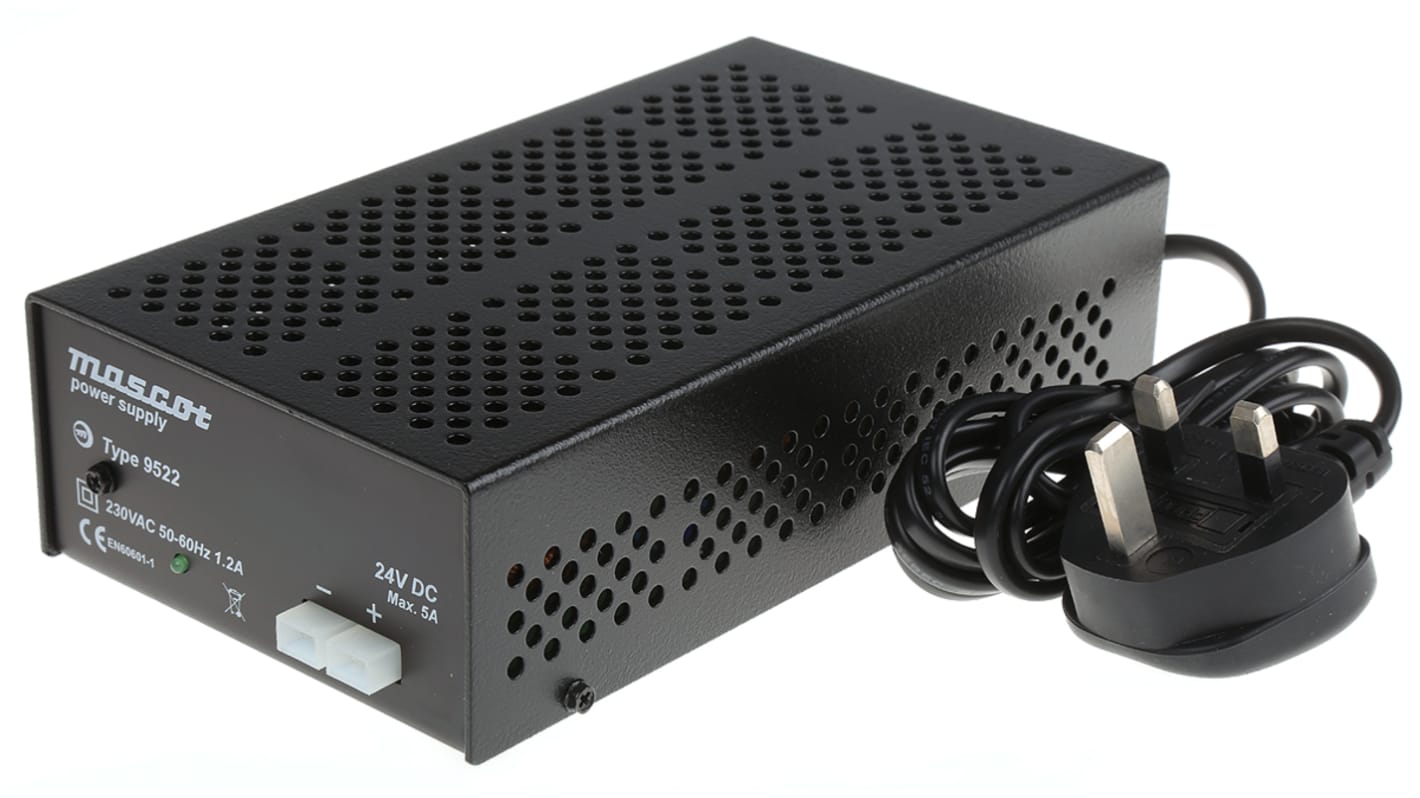 9522000077 | Mascot 135W Power Brick AC/DC Adapter 24V dc Output, 5A ...