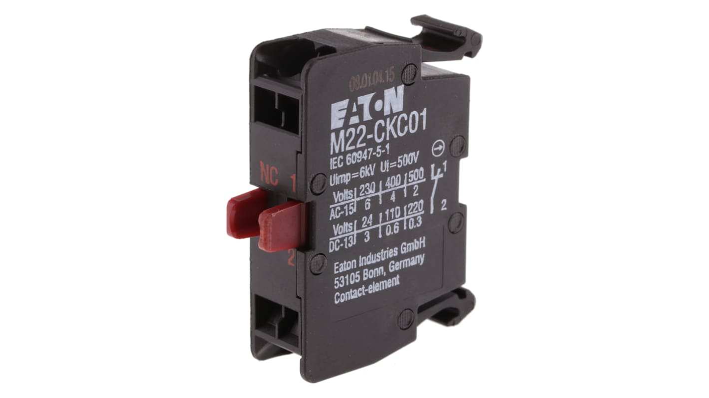 216387 M22-CKC01 | Eaton RMQ Titan M22 Series Contact Block for Use ...