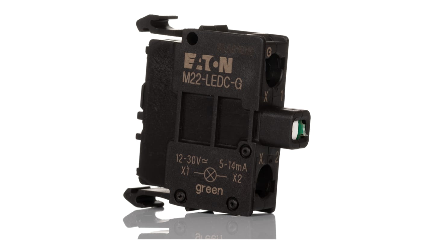 216562 M22-LEDC-G | Eaton RMQ Titan M22 Series Light Block, 12 → 30V ac/dc, Green Light | RS