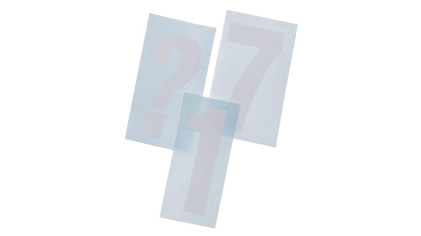 RS PRO White Self Adhesive Numbers, 30mm Character Height | RS
