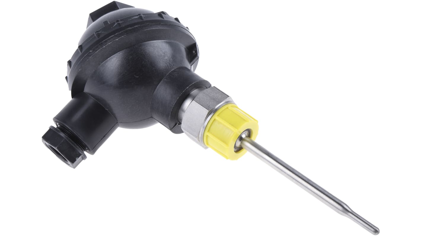 RS PRO PT100 RTD Sensor, 6mm Dia, 100mm Long, 3 Wire, G1/2, Class A +250°C Max | RS