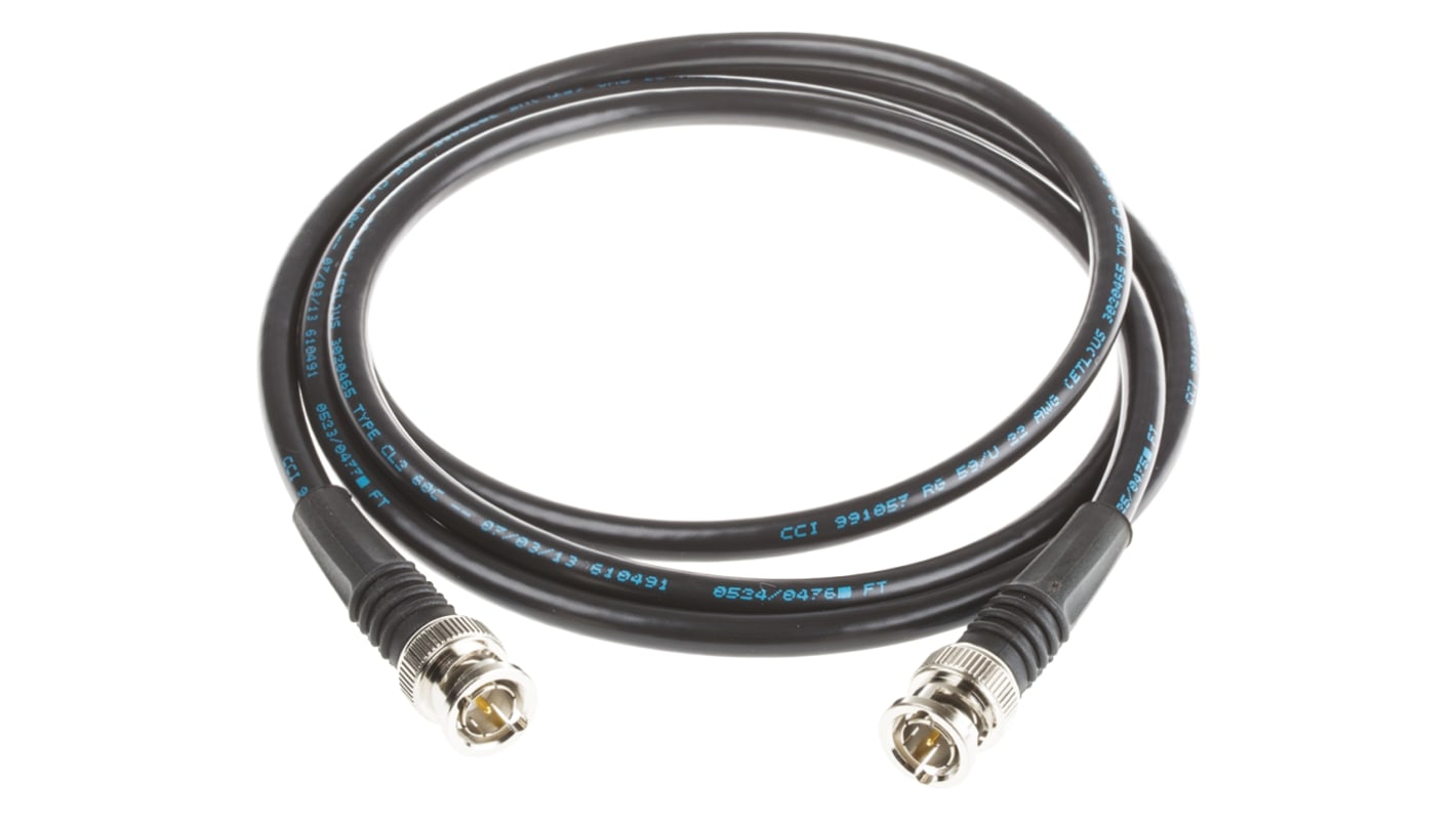1337775-4 | TE Connectivity Male BNC to Male BNC Coaxial Cable, 1.5m ...