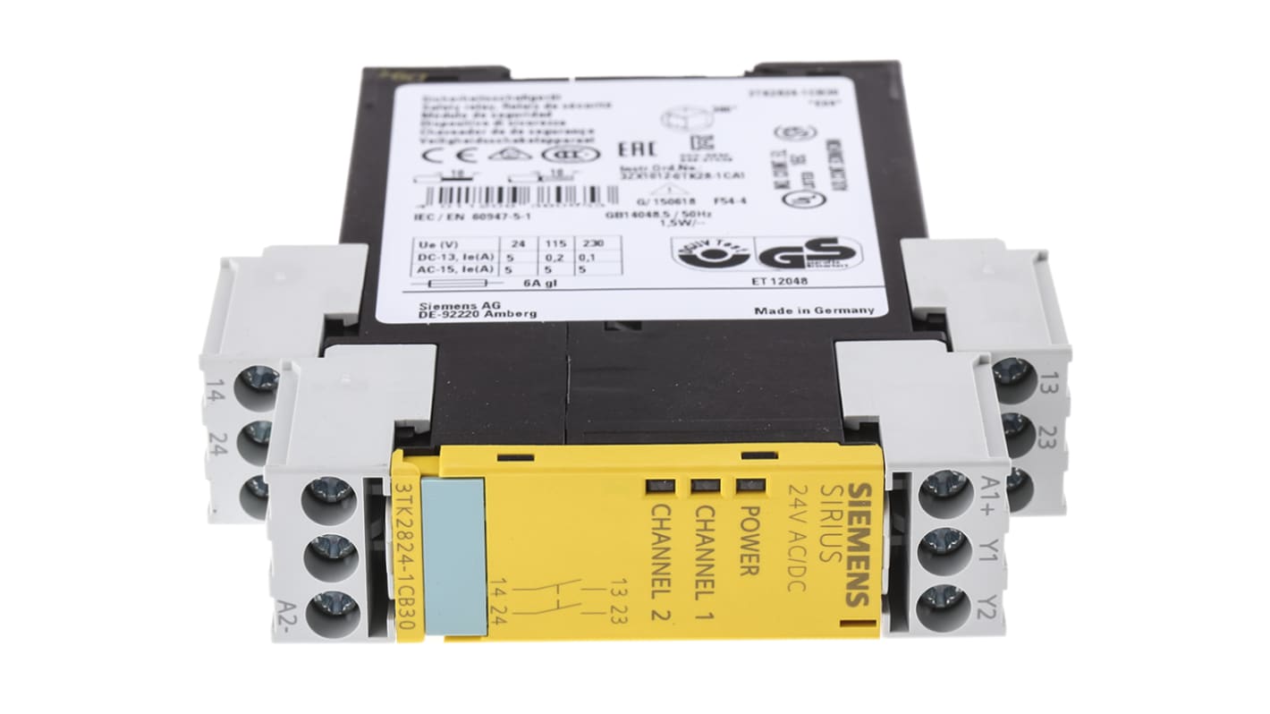 3TK2824-1CB30 | Siemens Single-Channel Safety Switch/Interlock Safety ...