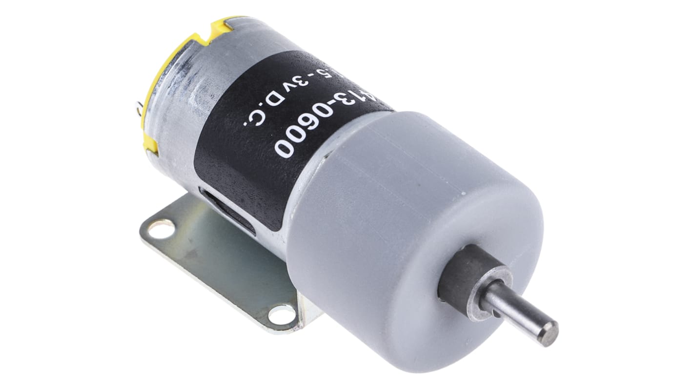 RS PRO Brushed Geared DC Geared Motor, 1.71 W, 3 V dc, 10 Ncm, 72 rpm ...