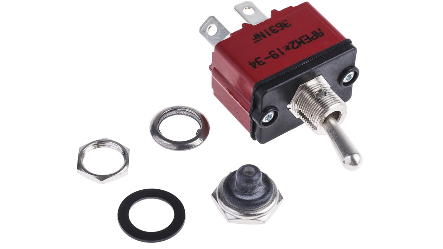 3631NF/2 | APEM Toggle Switch, Panel Mount, On-Off, SPST, Tab Terminal ...