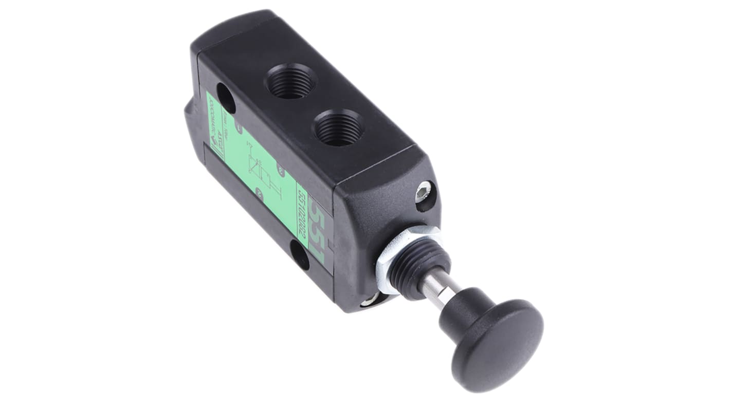 :: EMERSON – ASCO Push Button 3/2 Pneumatic Manual Control Valve 551 ...