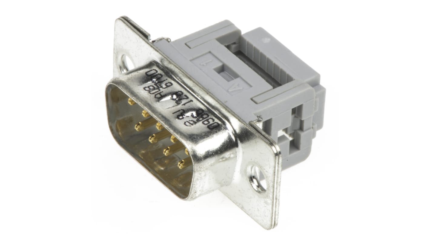 09661286700 | HARTING 9 Way Right Angle Cable Mount D-sub Connector ...