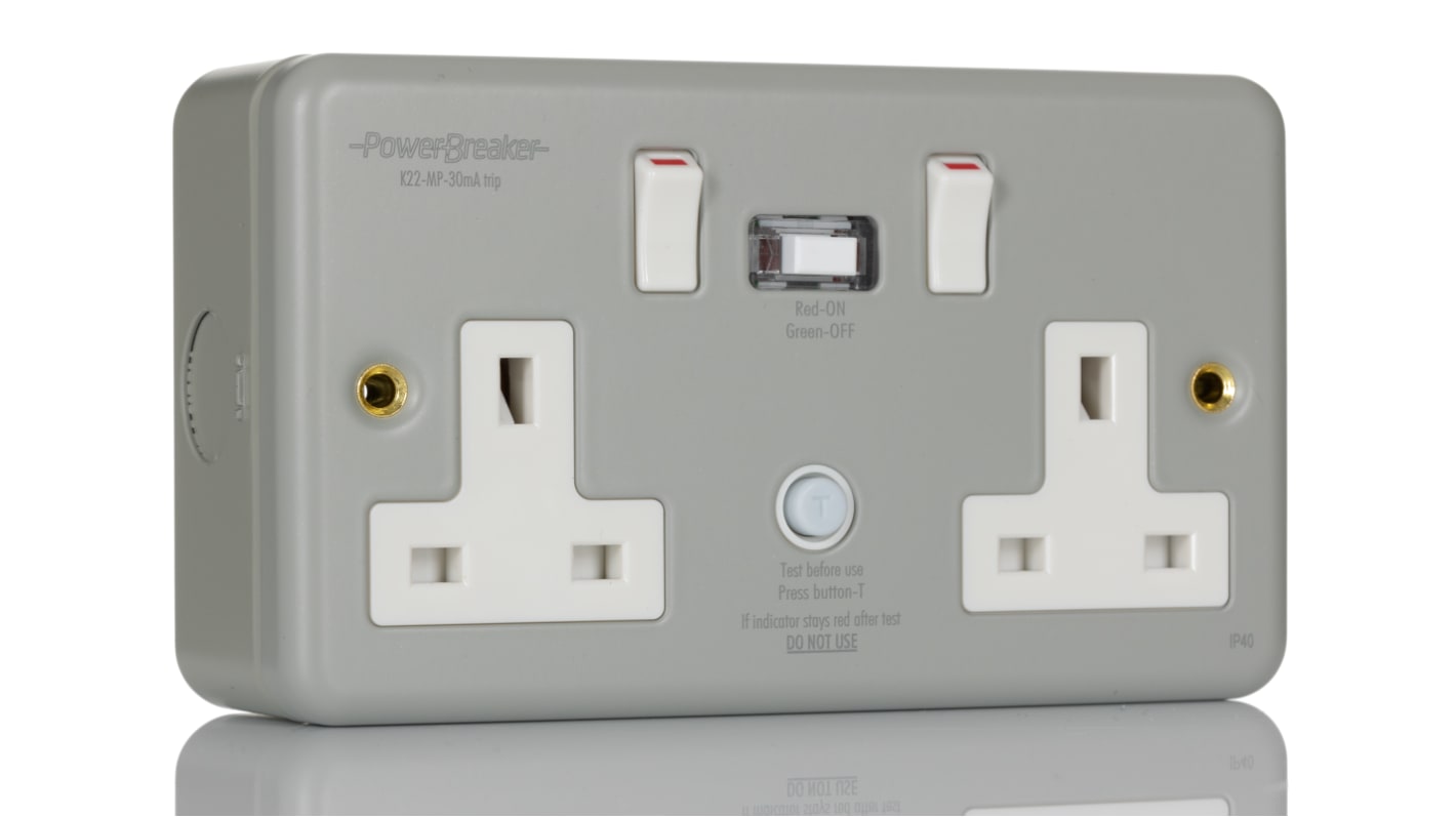 K22MPAPN | Powerbreaker PowerBreaker H 13A, BS Fixing, Passive, 2 Gang ...