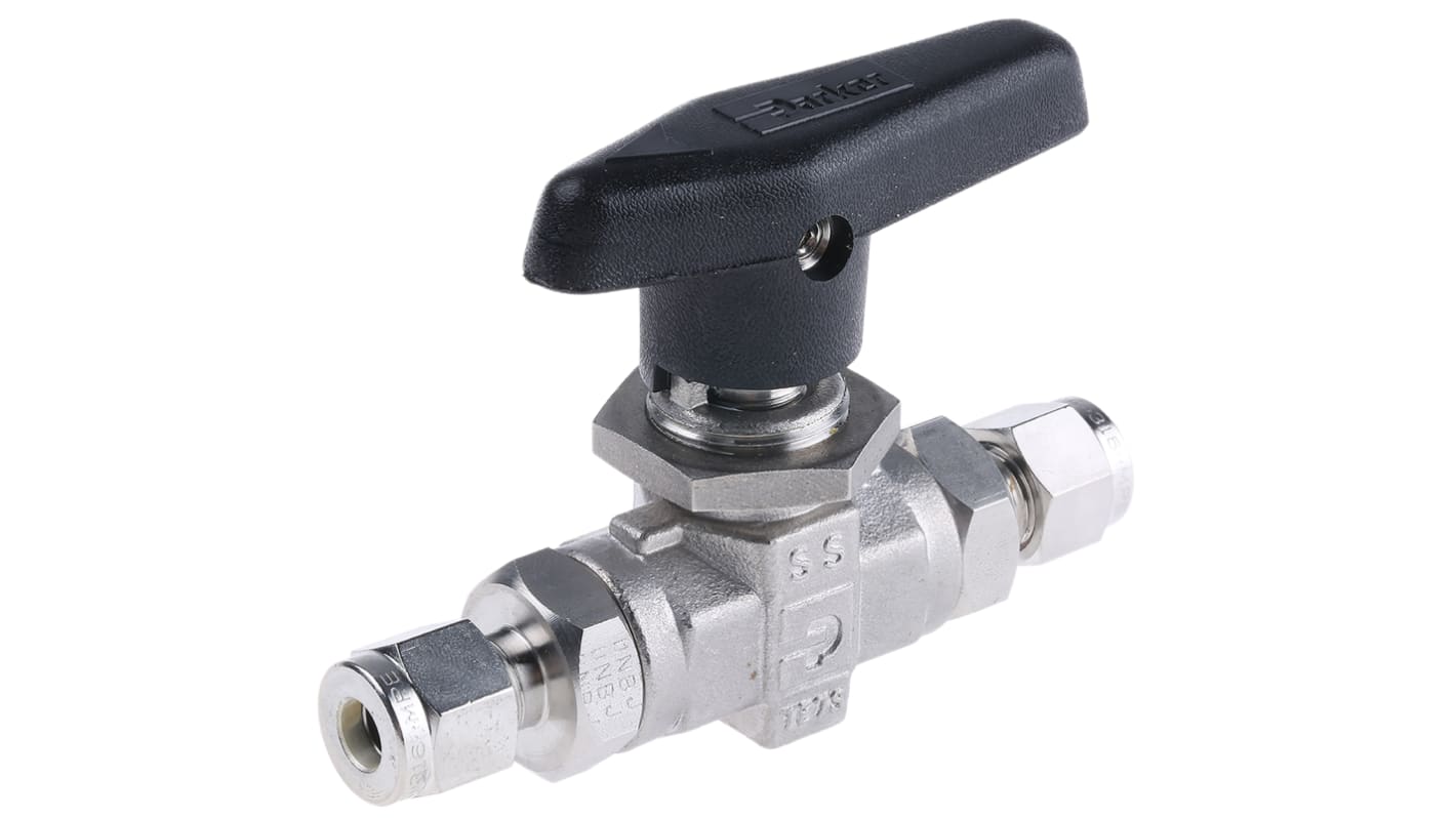 4A-B6LJ2-SSP | Parker Stainless Steel 2 Way, Ball Valve, 1/4in | RS