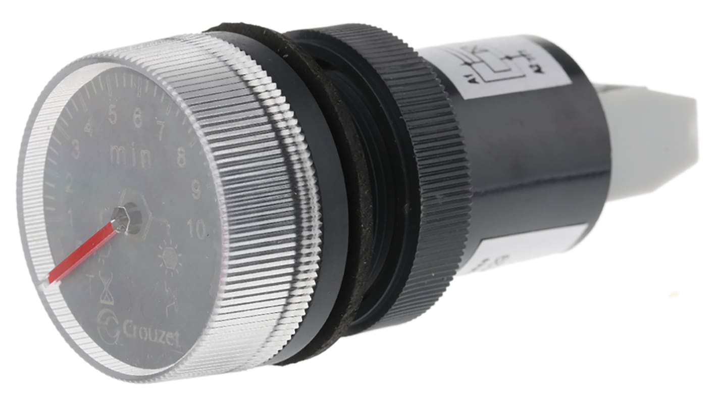 88901372 | Crouzet Panel Mount Timer Relay, 24V dc, 0.5 → 10min, 1 ...