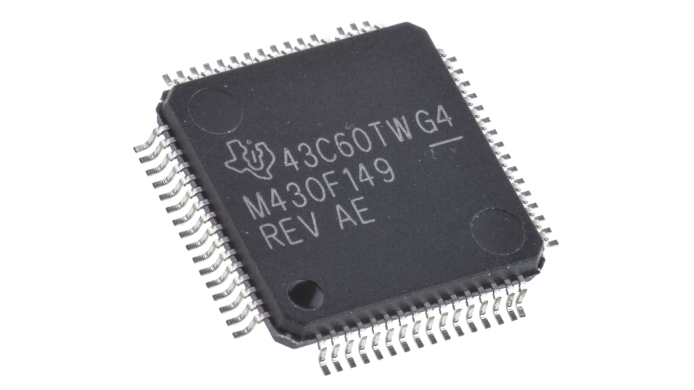Texas Instruments MSP430F149IPM, 16bit MSP430 Microcontroller, MSP430 ...