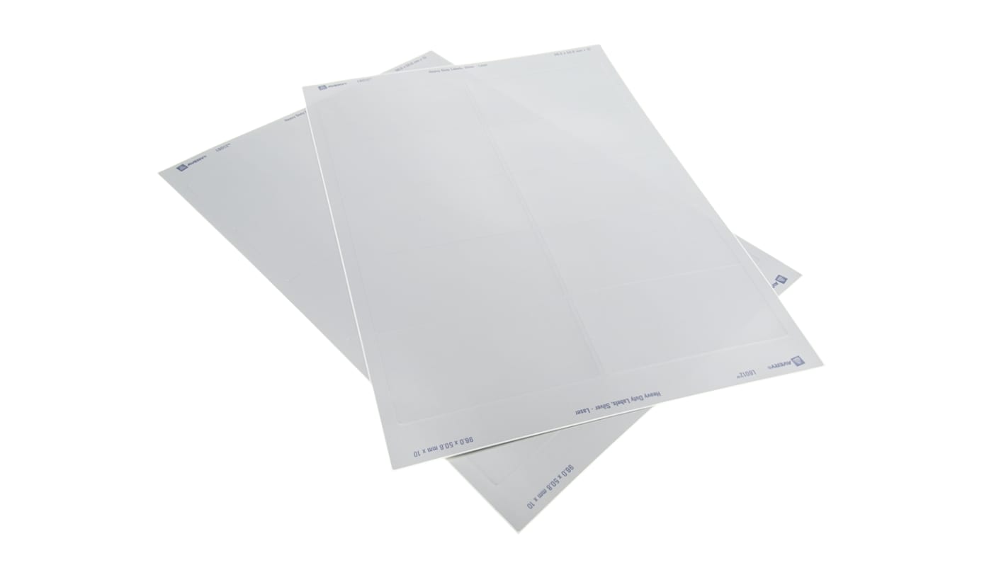 L6012-20 | Avery Silver Adhesive Heavy duty Label Sheet, Pack of 20 | RS