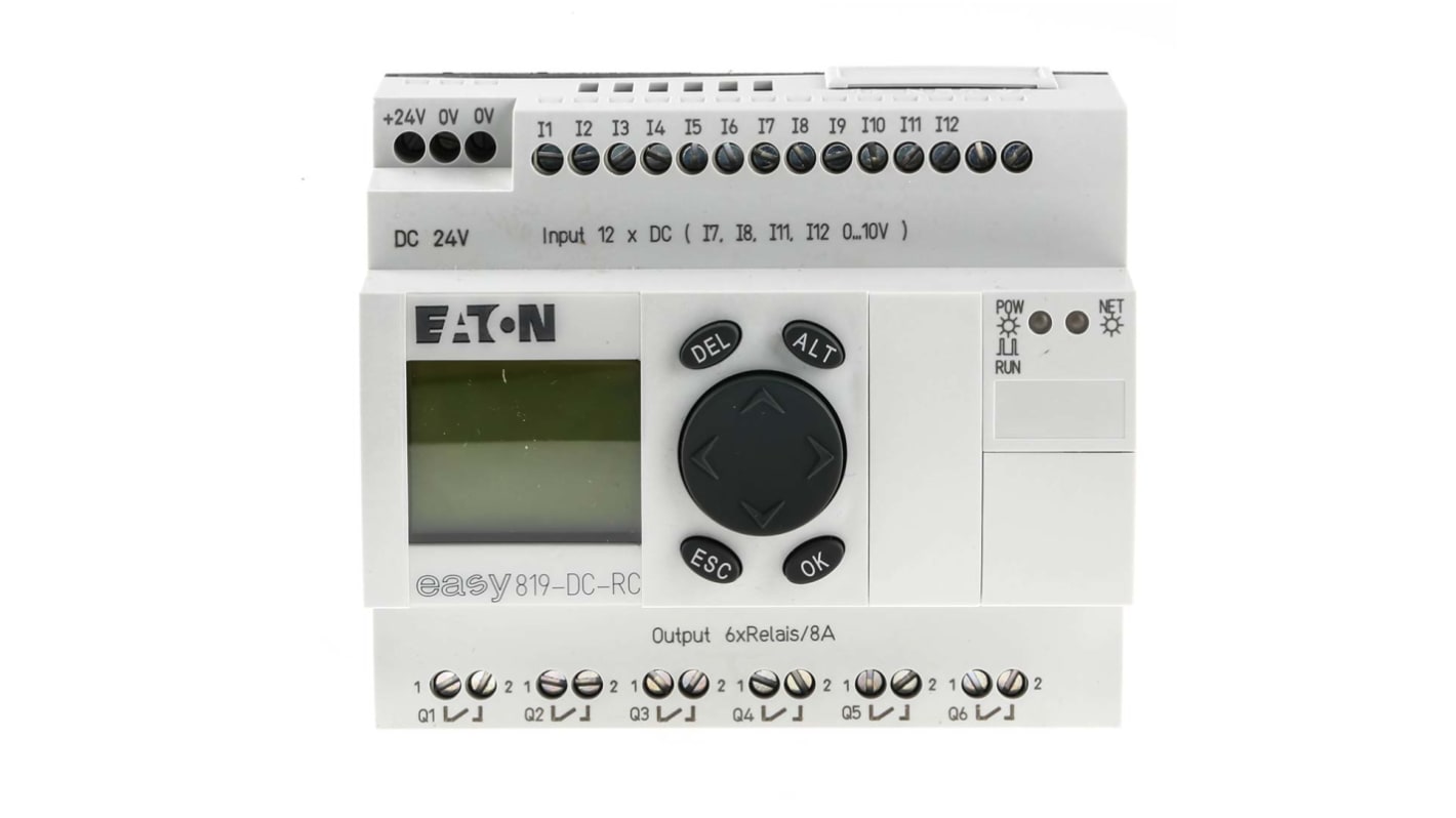 EASY819-DC-RC | Eaton Easy 800 Series PLC I/O Module - 12 Inputs, 6 ...