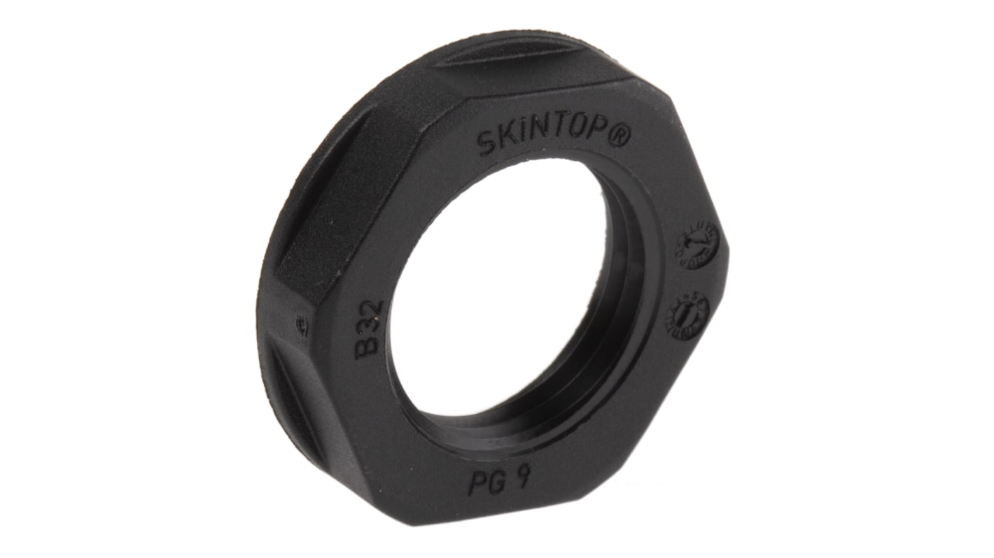 53019210 | Lapp Black Fibreglass PA Cable Gland Locknut, PG9 Thread ...