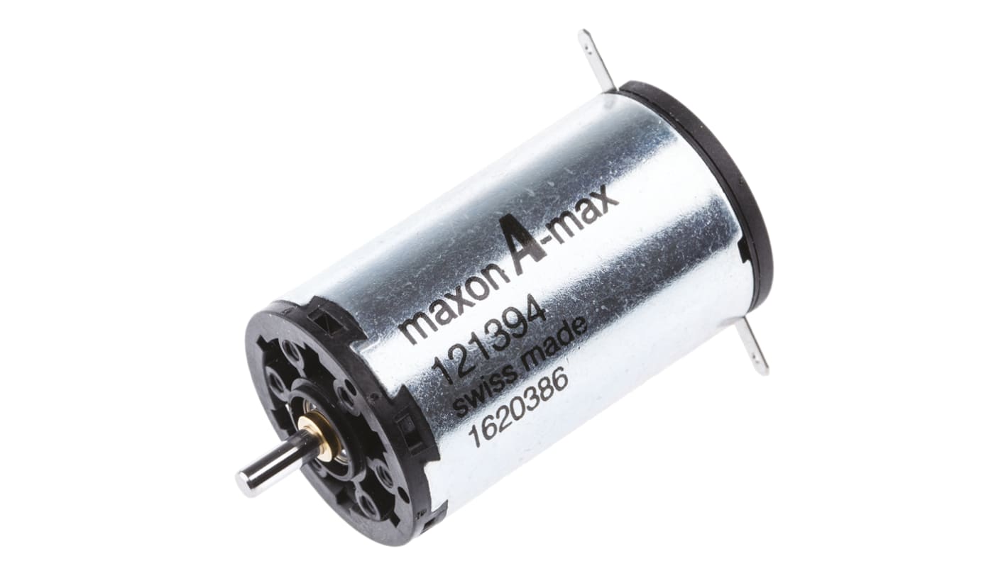 121394 | Maxon Brushed DC Motor, 11 W, 24 V dc, 17.2 mNm, 8820 rpm, 3mm ...