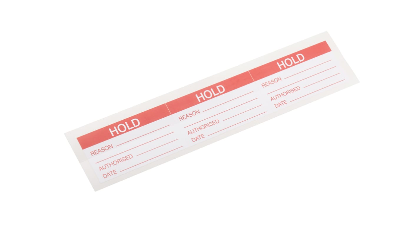 RS PRO Adhesive Pre-Printed Adhesive Label-Hold-. Quantity: 30 | RS