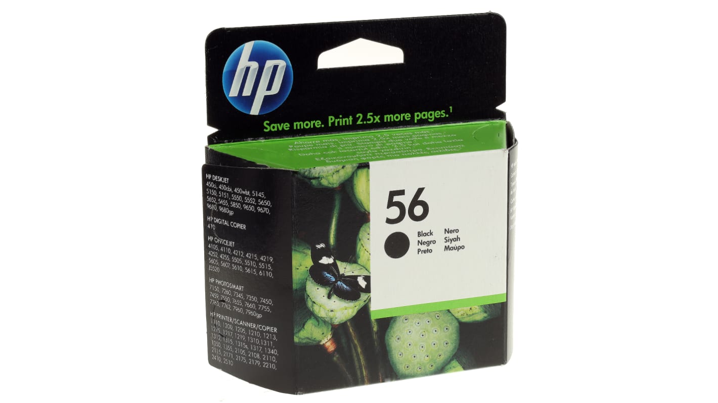 C6656AE | Hewlett Packard 56 Black Ink Cartridge | RS
