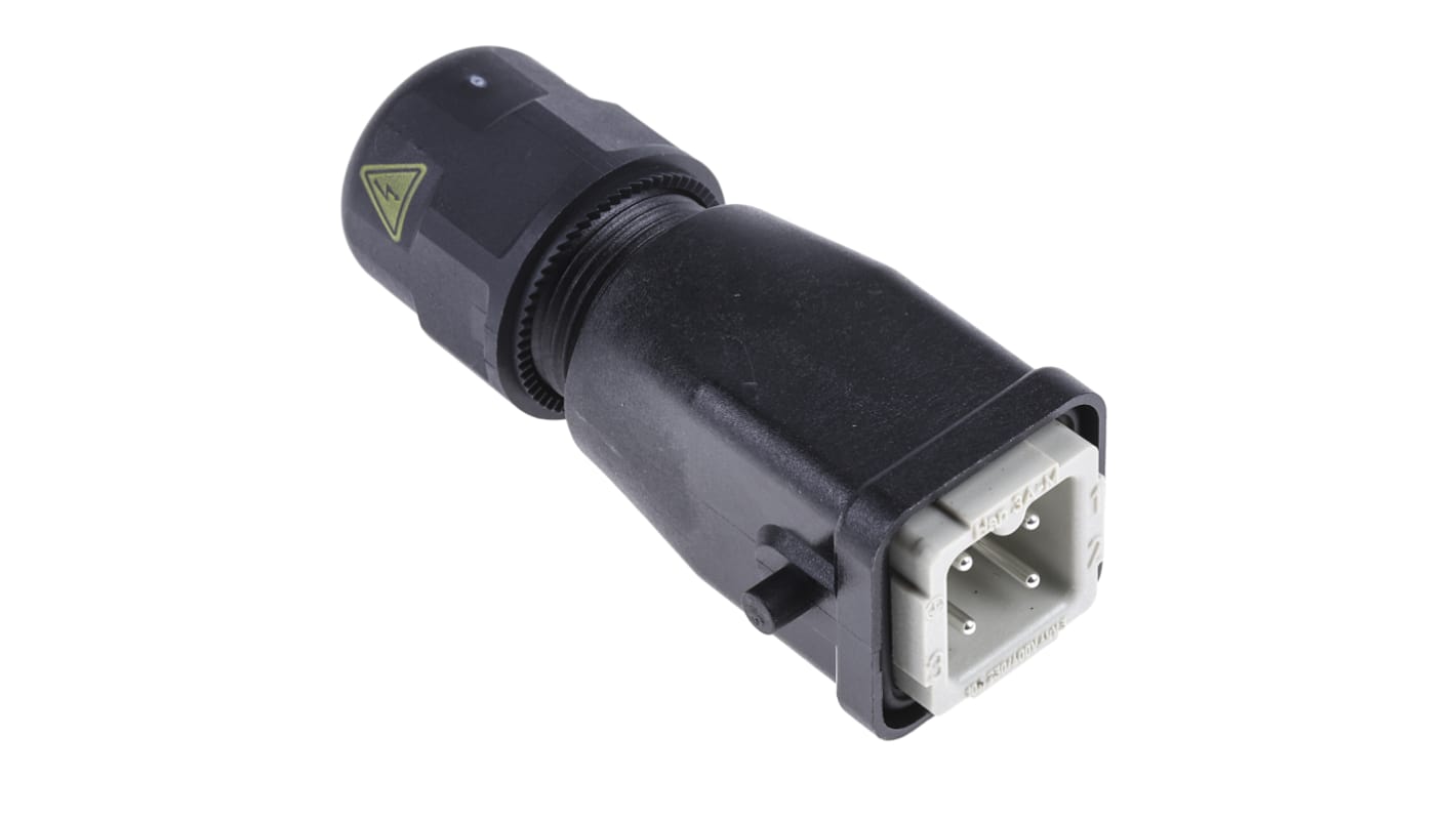 09200030440 | Harting Connector Insert, 3 Way, 10A, Male, Han A, DIN Rail, 230 → 400 V | RS