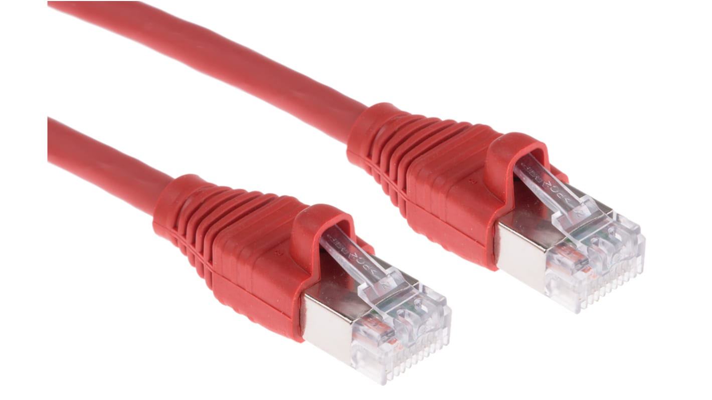 1711096-1 | COMMSCOPE Cat6 Cable, U/UTP, Red LSZH Sheath, 1m | RS