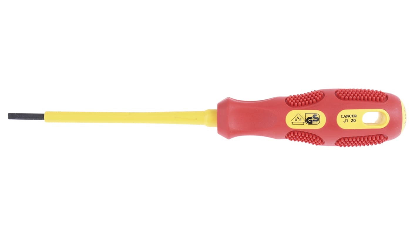 RS PRO Flat, 2.5 mm Tip, 80 mm Blade, VDE/1000V, 145 mm Overall | RS