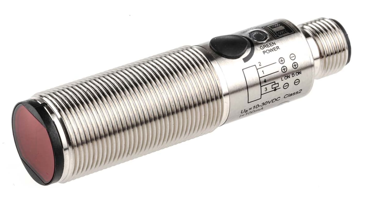 OBS4000-18GM60-E5-V1 | Pepperl + Fuchs Retroreflective Photoelectric Sensor, Barrel Sensor, 4 m ...