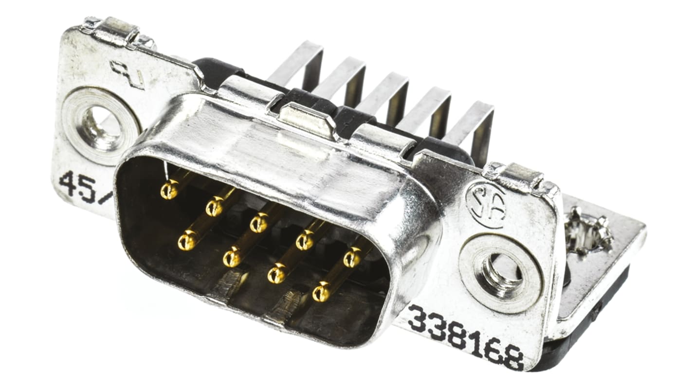 1-338168-2 | TE Connectivity Amplimite HD-20 9 Way Right Angle Through Hole D-sub Connector Plug ...