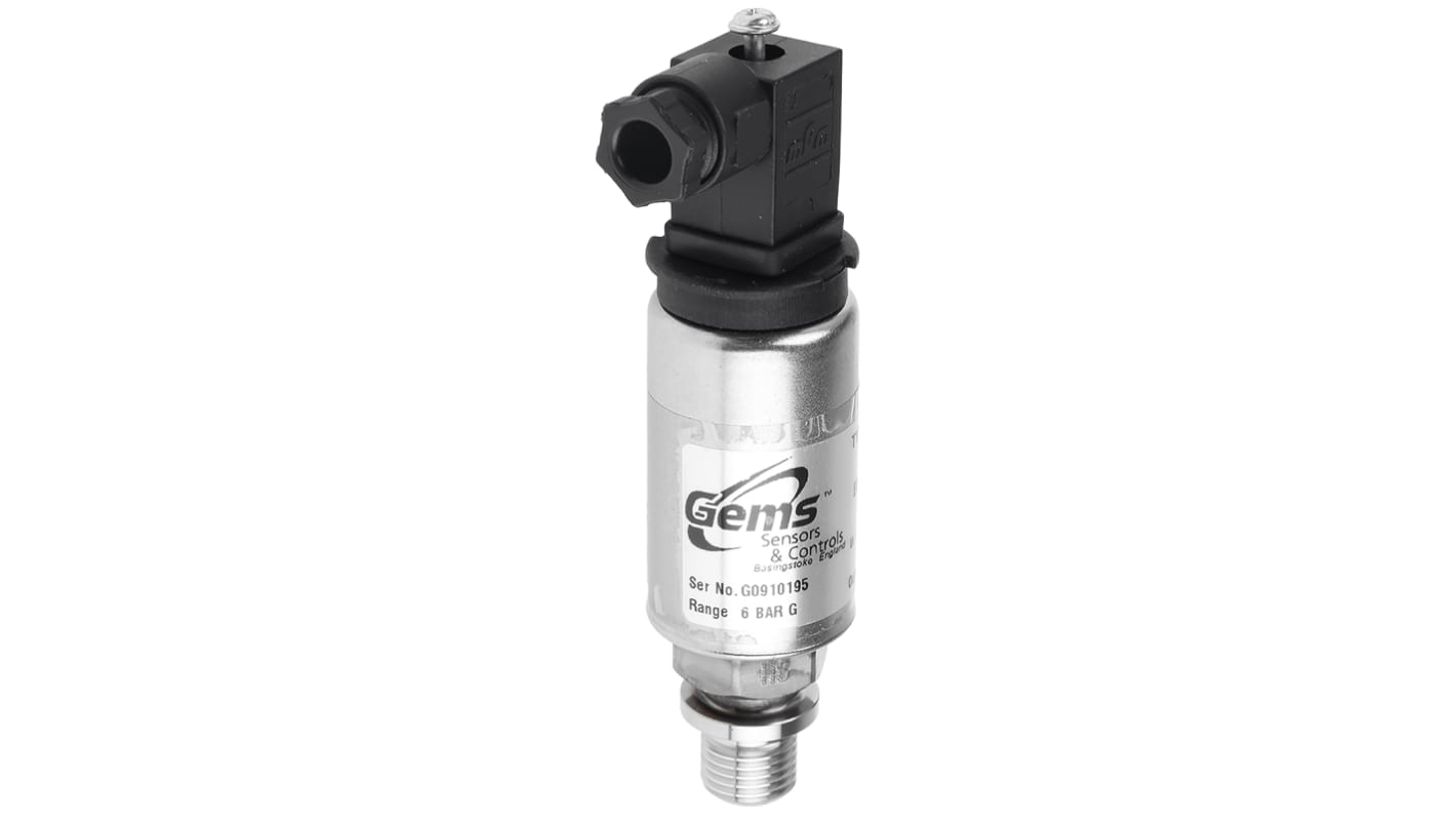 22ISBGA6000ABUA002 | Gems Sensors Pressure Sensor, 0bar Min, 6bar Max, Analogue Output, Relative ...